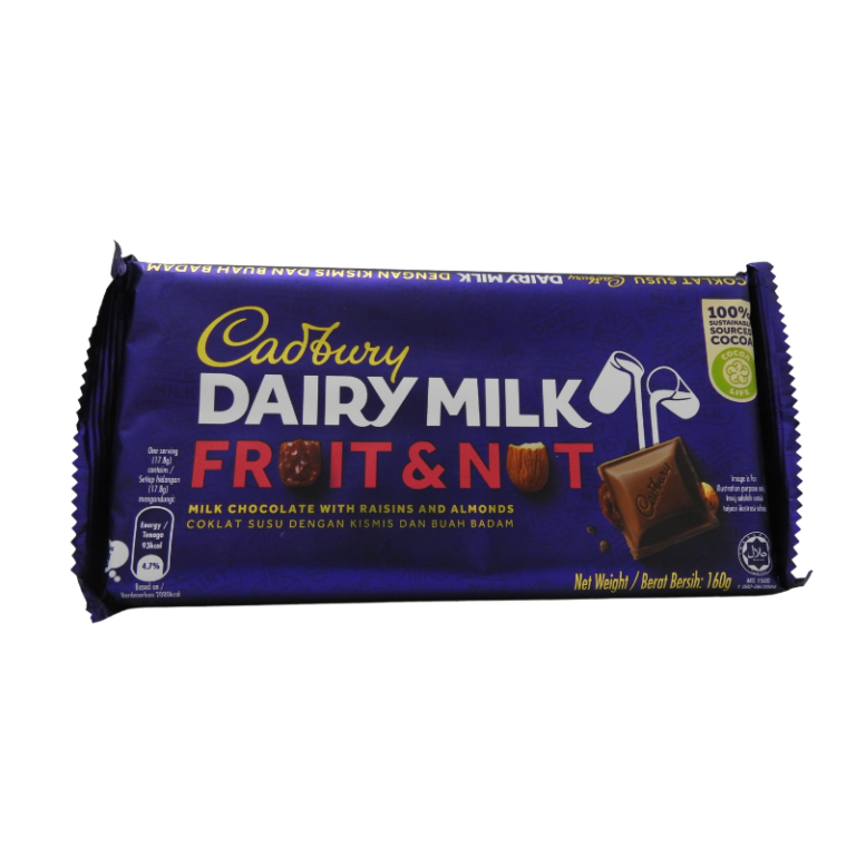Cadbury Dairy Milk Fruit & Nut (Raisins & Almond) – Buy Online Dry ... Cadbury Dairy Milk Fruit & Nut (Raisins & Almond) – Buy Online Dry ...